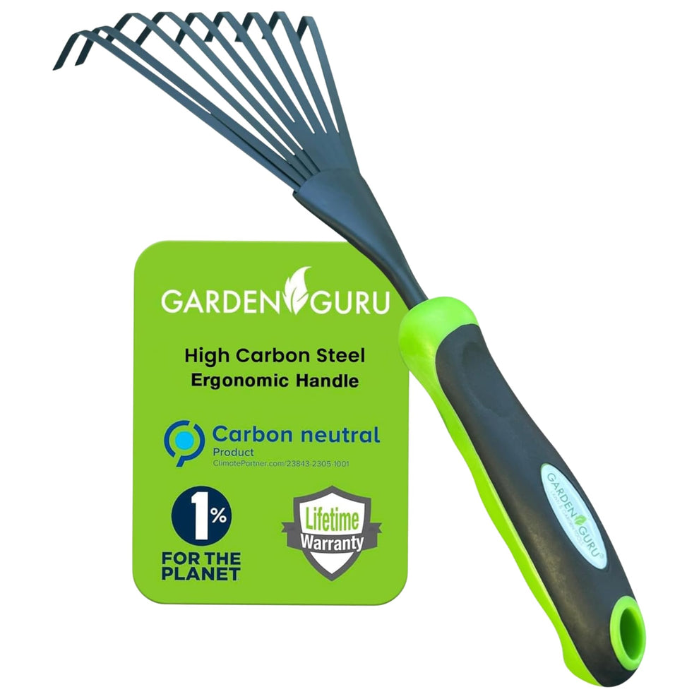 Garden Guru Soil Tiller Hand Rake Ð Carbon Steel